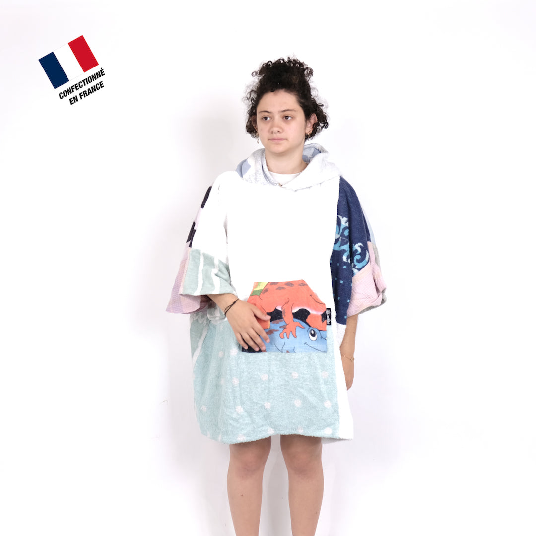 Poncho Anfibi Junior 100% Upcyclé « Frogs & Dolphin » modèle unique ...